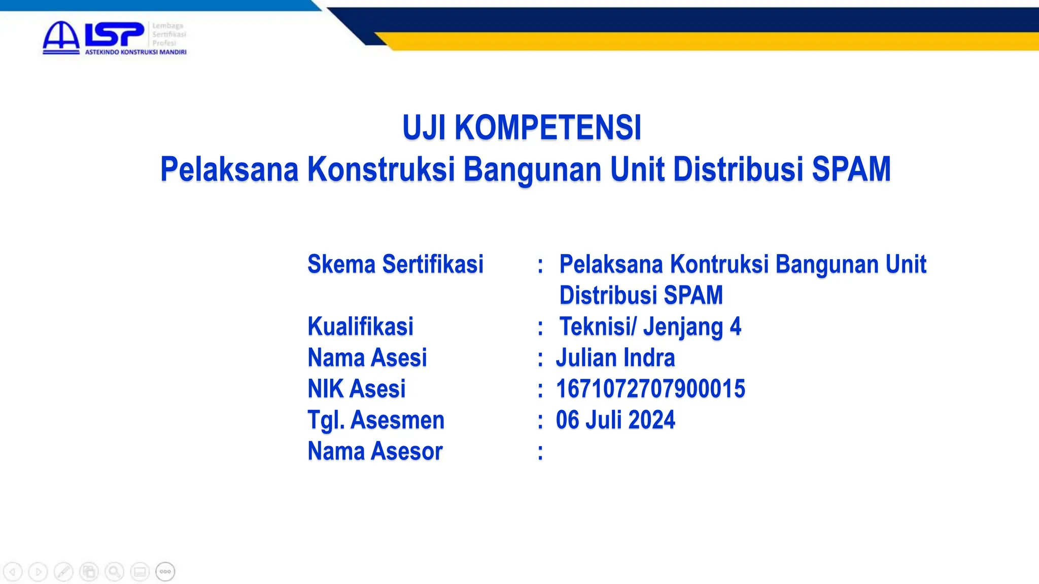 ppt spam Julian Indra presentasi untuk sertifikasi kategori sistem ...