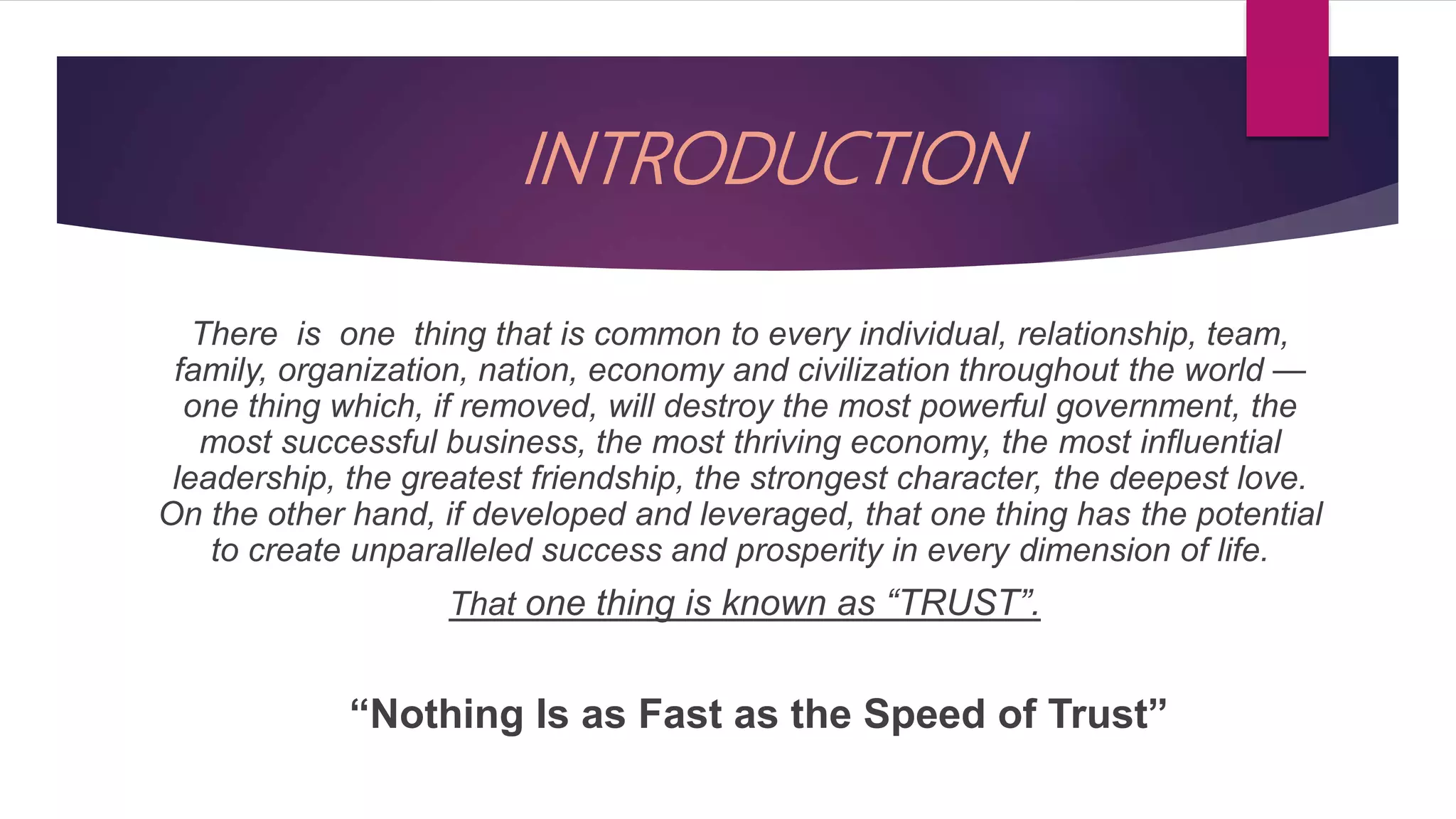 speed of trust-business communication | PPT