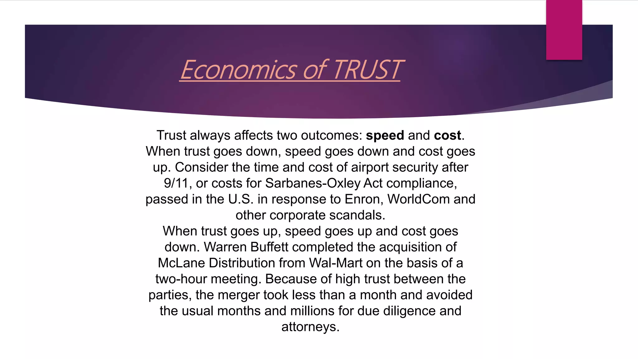 speed of trust-business communication | PPT