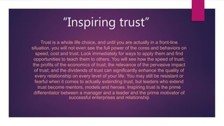 speed of trust-business communication | PPT