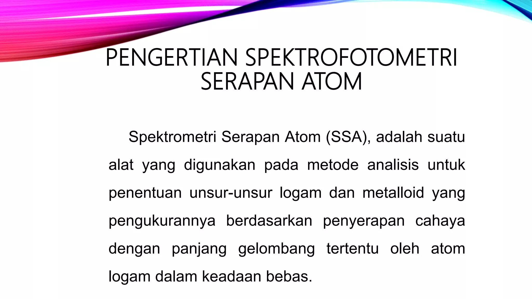 Ppt spektrofotometri serapan atom | PPTX