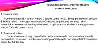 Ppt spektrofotometri serapan atom | PPTX