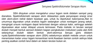 Ppt spektrofotometri serapan atom | PPTX