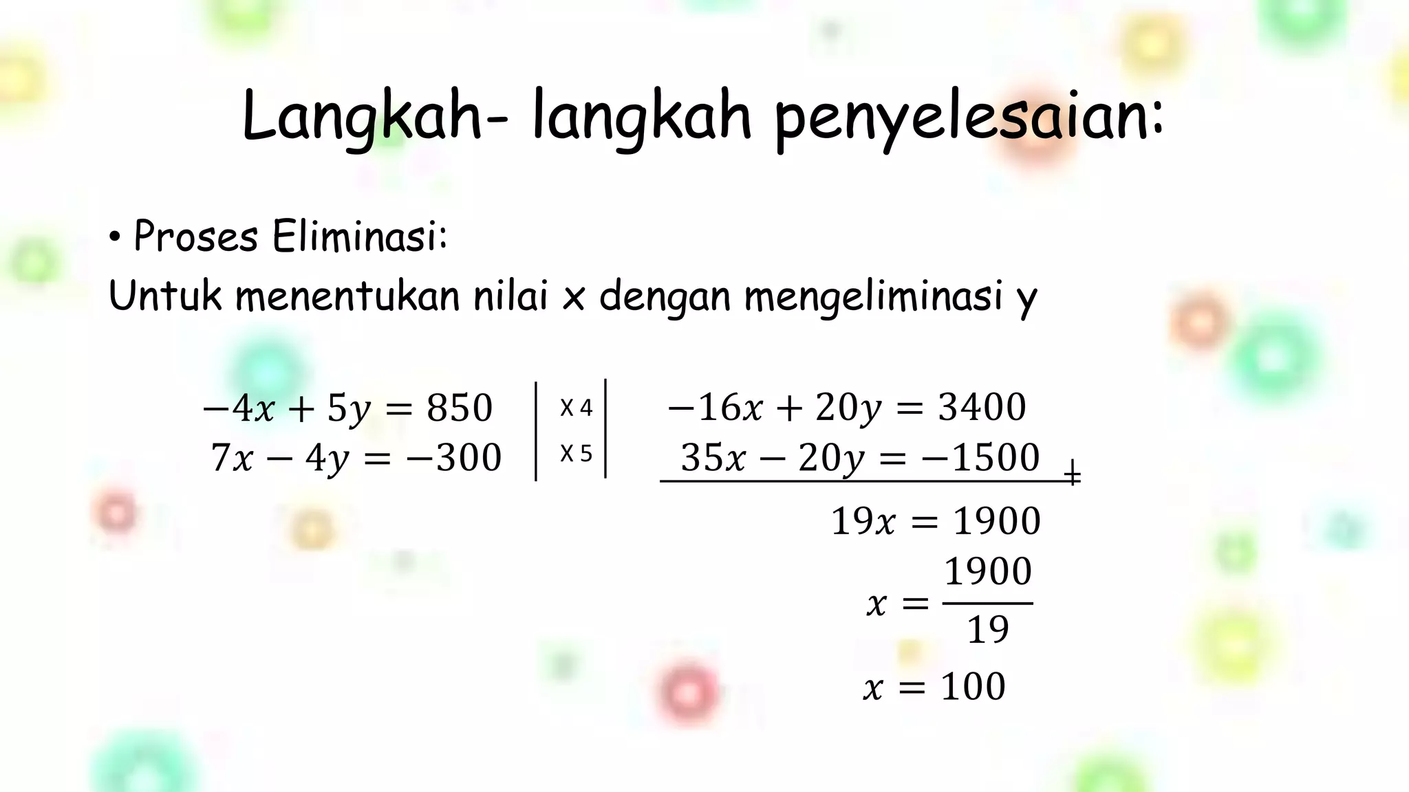 PPT SISTEM PERSAMAAN LINEAR DUA VARIABEL | PPTX