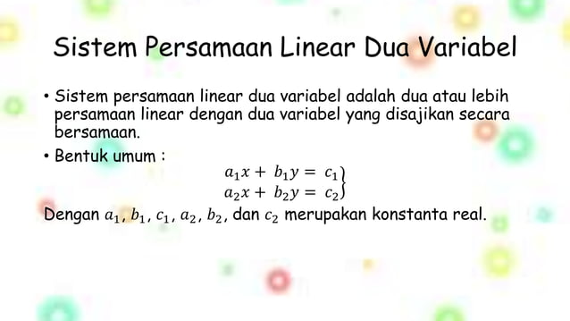 PPT Sistem Persamaan Linear Dua Variabel | PPTX