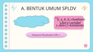 PPT Sistem Persamaan Linear Dua Variabel | PPTX