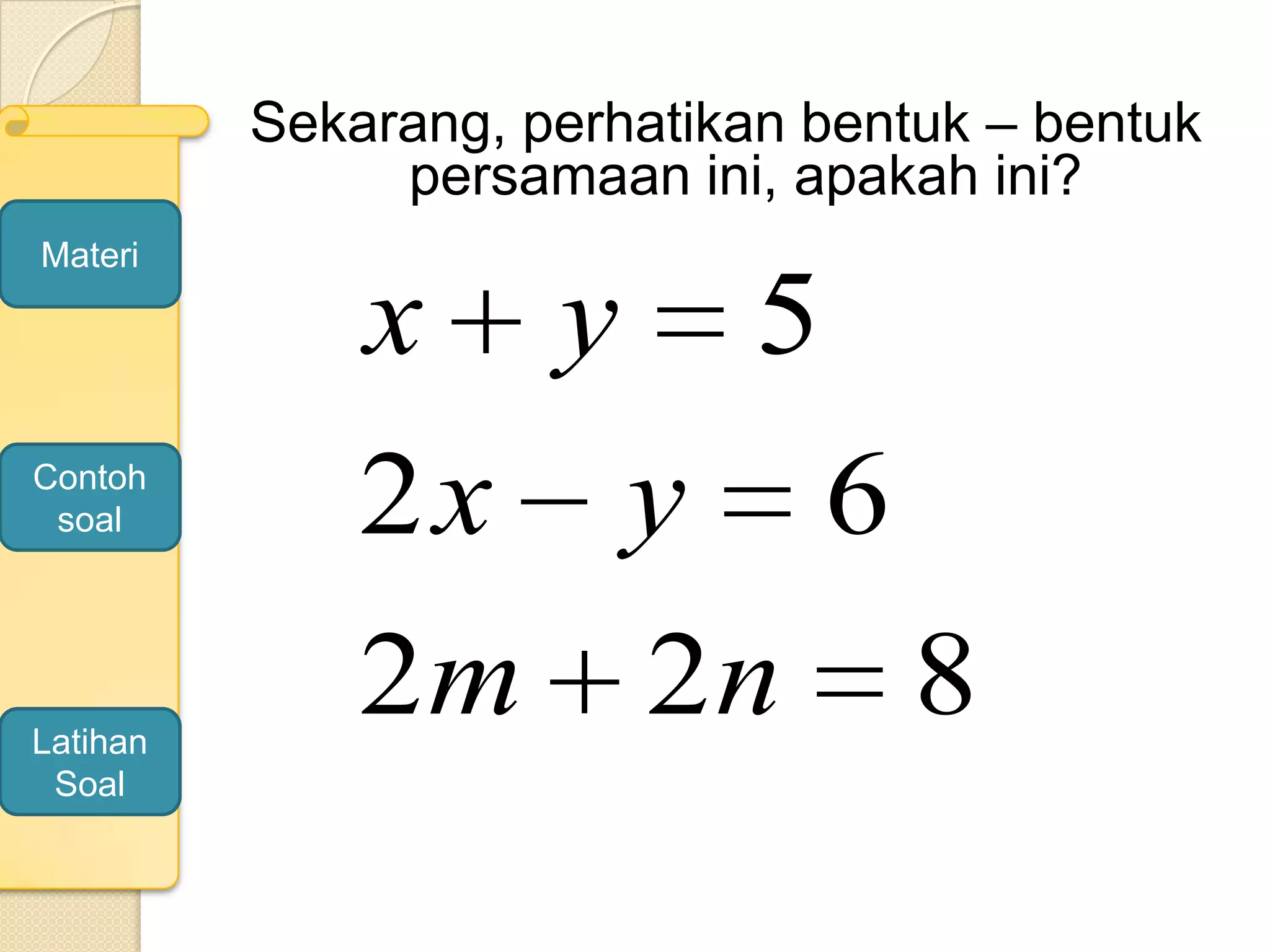 PPT pembelajaran SPLDV | PPTX