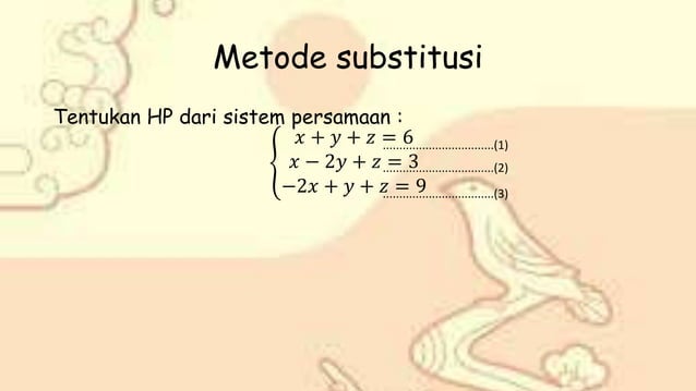 PPT Sistem Persamaan Linear Tiga Variabel | PPTX