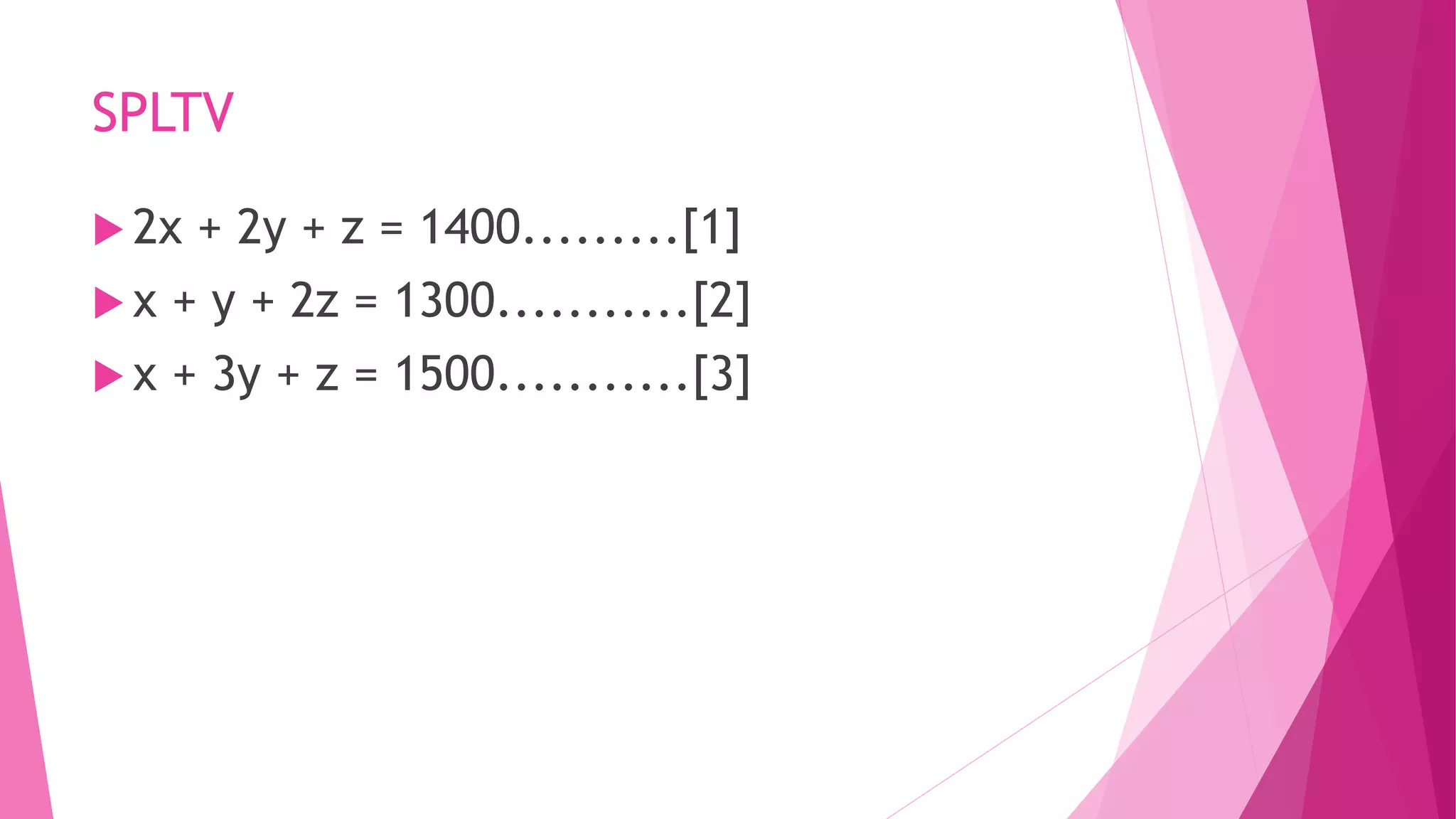 Ppt spltv (sistem persamaan linear tiga variabel) | PPTX