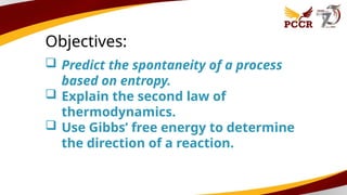 PPT Spontaneous change, Entropy, and Free Energy.pptx