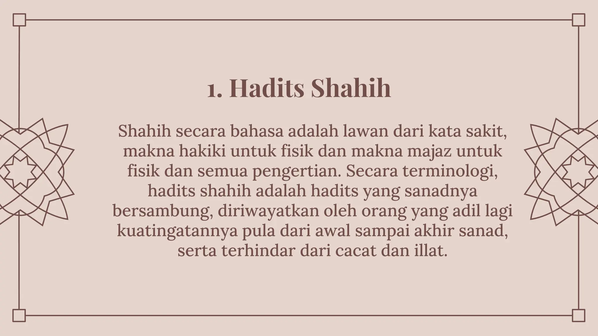 komponen hadist dan klasifikasi hadist | PPTX
