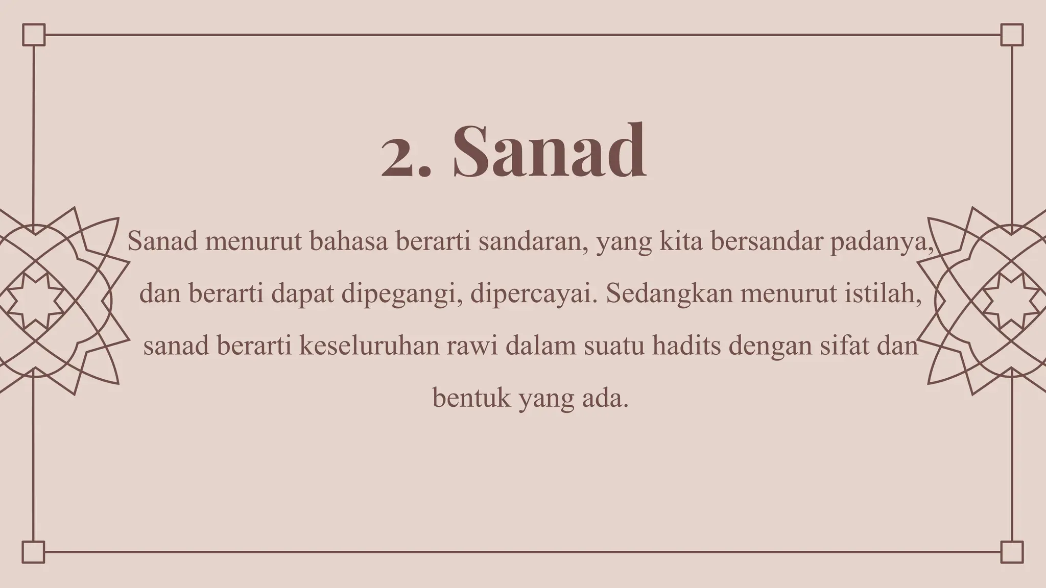 komponen hadist dan klasifikasi hadist | PPTX