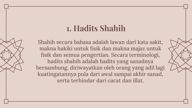 komponen hadist dan klasifikasi hadist | PPTX