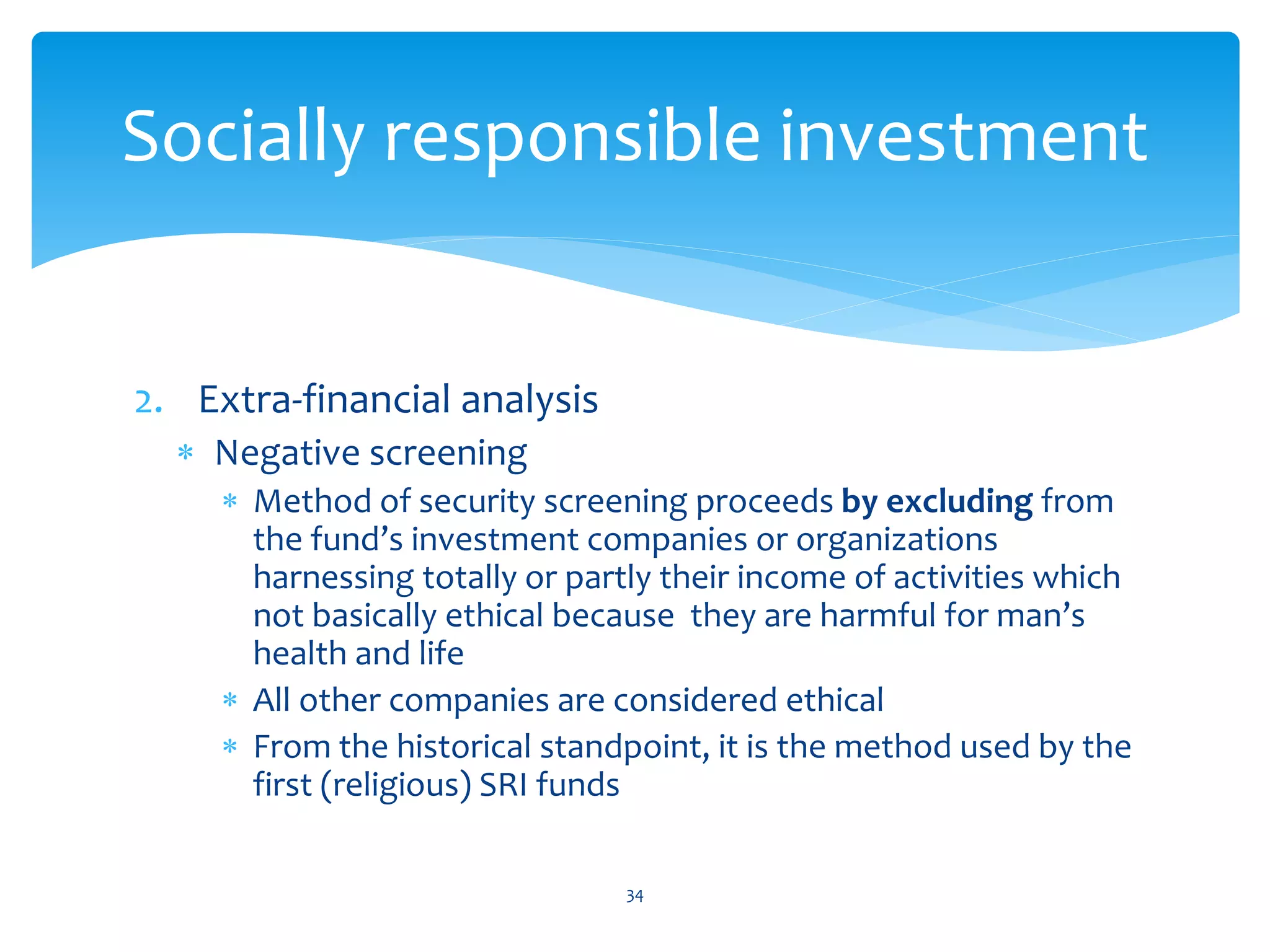 Socially Responsible Investment (SRI) | PDF