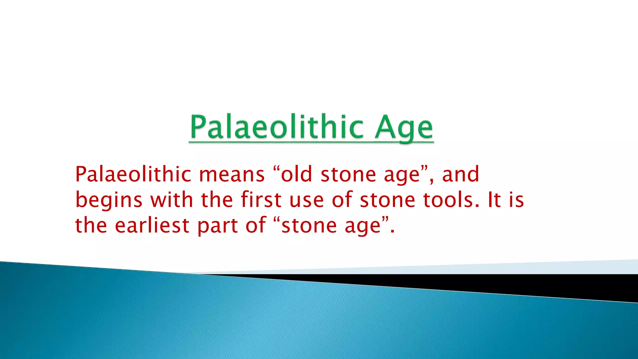 palaeolithic age | PPTX