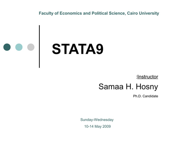Introduction To Stata Ppt