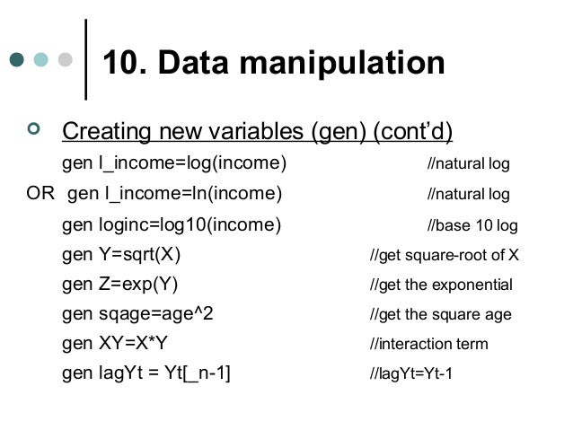 Introduction To Stata