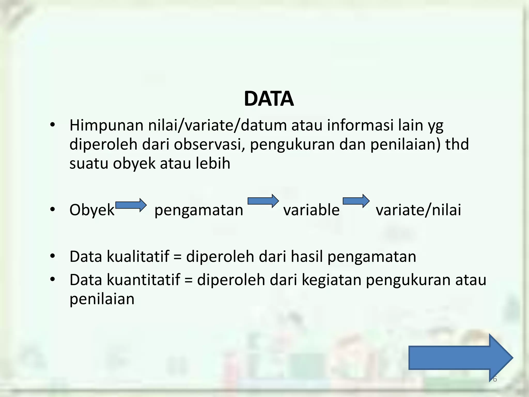 Statistik,Statistika dan Macam-Macam Data | PPTX