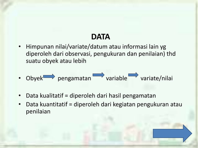 Statistik,Statistika dan Macam-Macam Data | PPTX