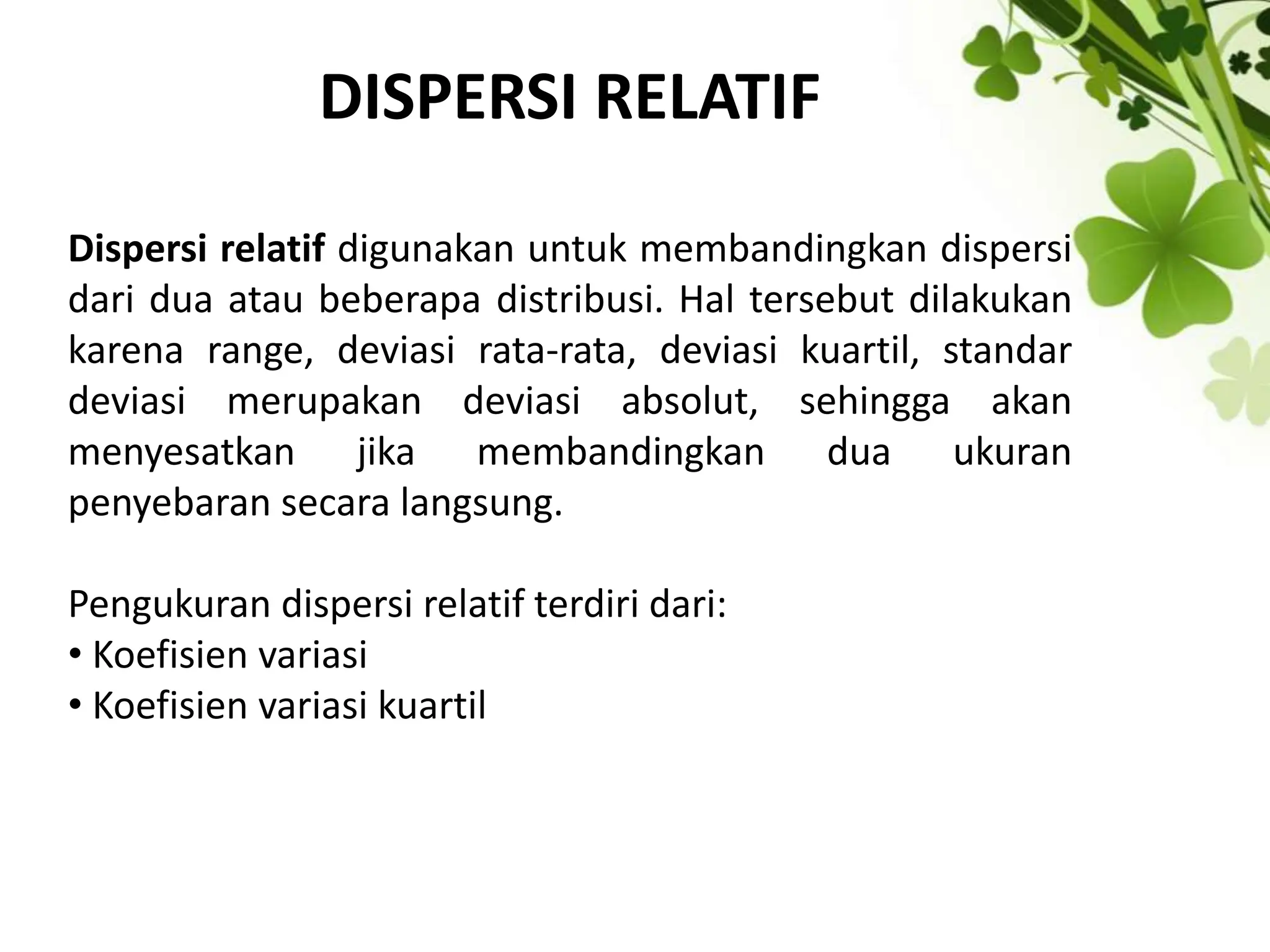 Ukuran Penyebaran Data (Ukuran Dispersi) | PPTX