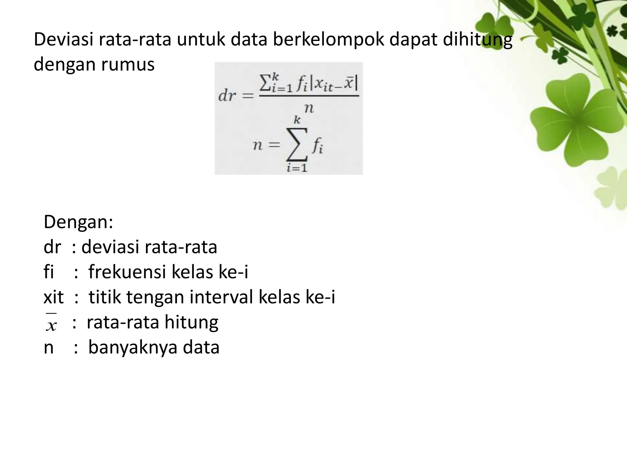 Ukuran Penyebaran Data (Ukuran Dispersi) | PPTX