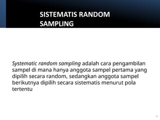 PPT Statistik dan Data Analisis Pertemuan ke 3-1. Pengertian populasi ...