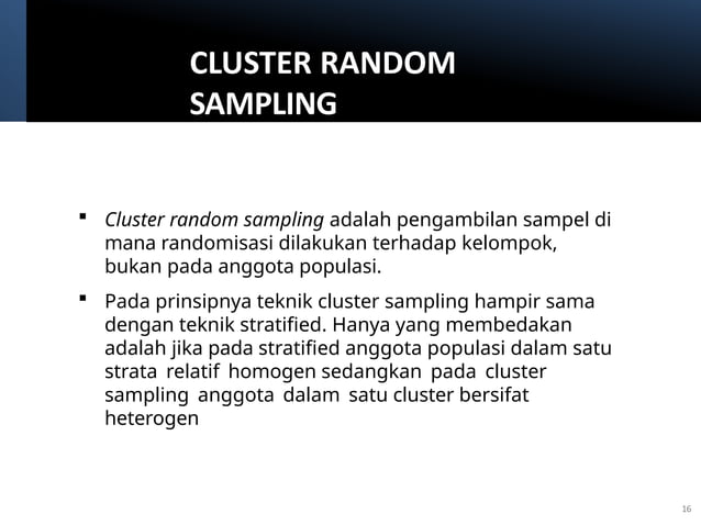 PPT Statistik dan Data Analisis Pertemuan ke 3-1. Pengertian populasi ...