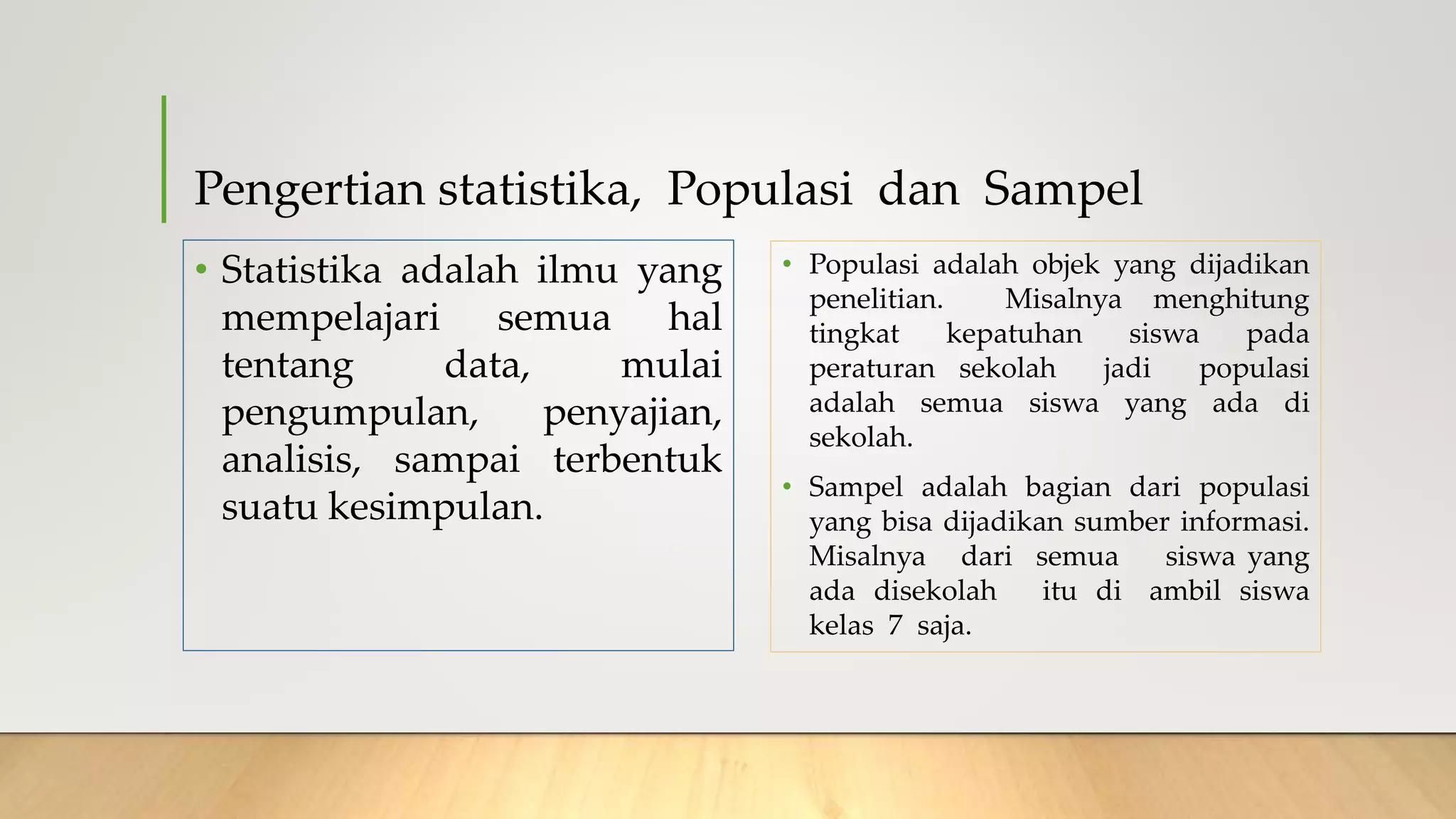 STATISTIKA (Menganalisis Data) - Pertemuan 1 | PPTX