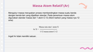 PPT Stoikiometri part 1;Menentukan massa atom relatif | PPTX