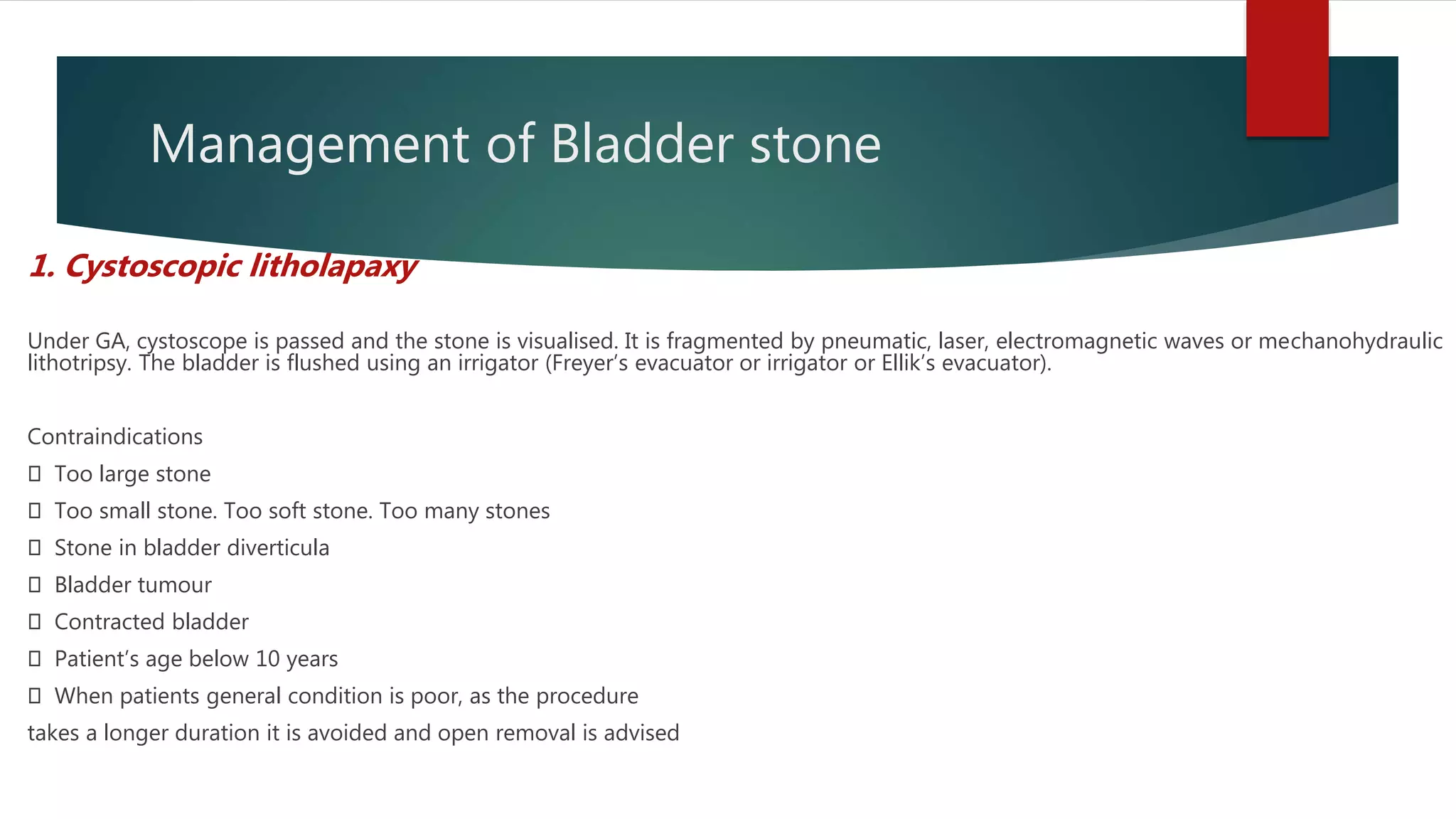 Urinary stone management | PPTX