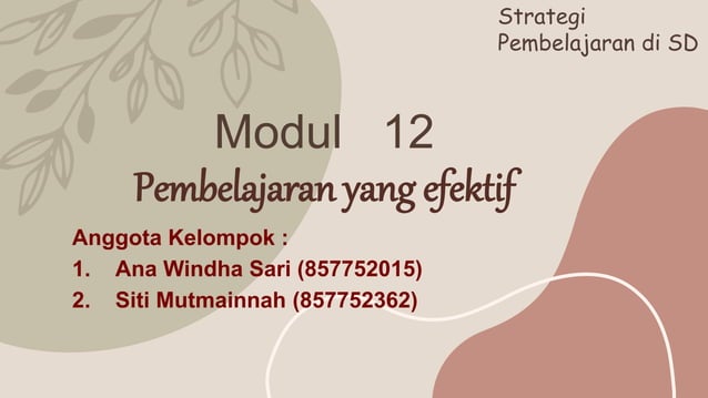 PPT STRATEGI PEMBELAJAARAN MODUL 12.pptx