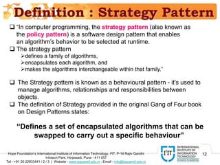 DESIGN PATTERNS: Strategy Patterns | PPTX