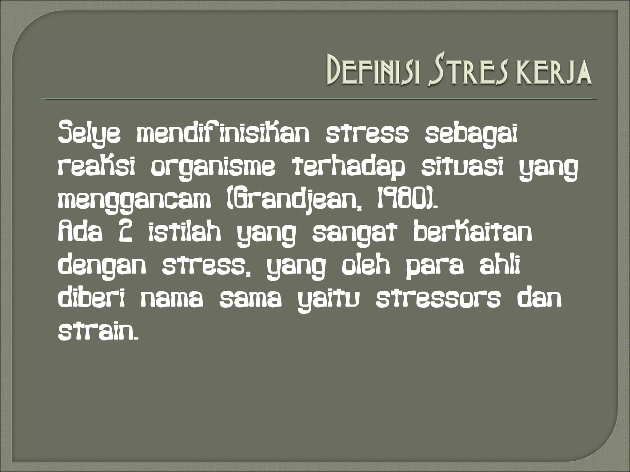 Ppt stres di tempat kerja | PPT