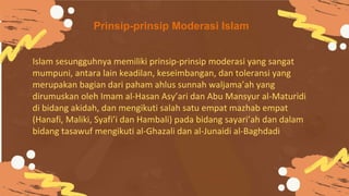 STUDI ISLAM - Moderasi Islam | PPTX