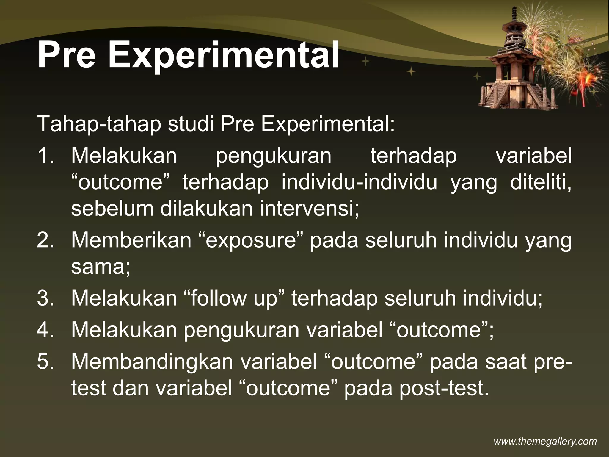 Ppt study eksperimental | PPTX