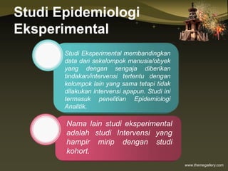 Ppt study eksperimental | PPTX