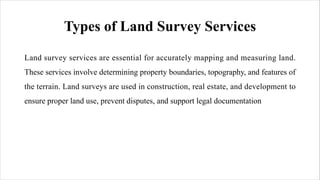 A Comprehensive Guide to Land Survey Services | PDF