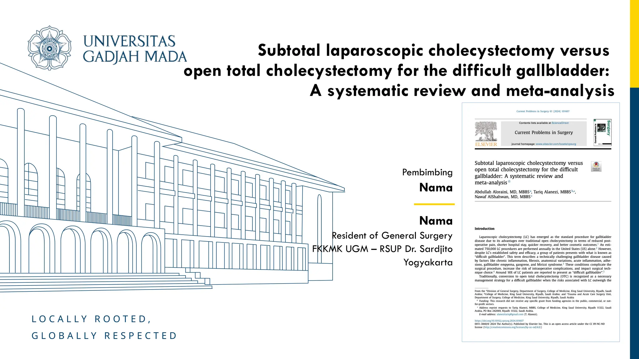 [PPT] Sub total laparoscopic cholecystectomy versus open total ...