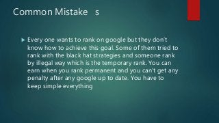 Google Rank Road Map | PPT