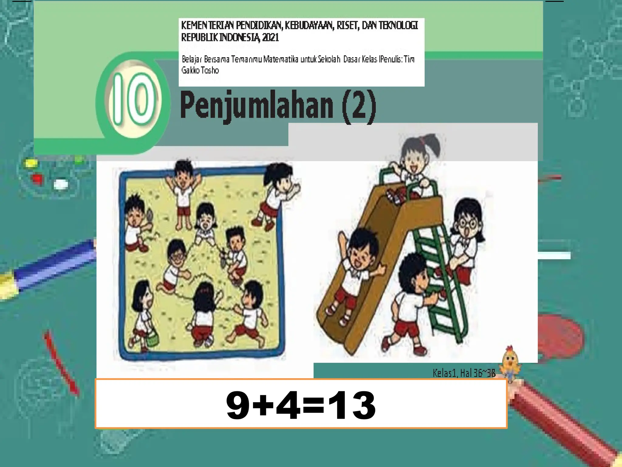 PPT MATEMATAIKA KELAS 2SD MATERI PENJUMLAHAN BILANGAN 1-20 | PPTX