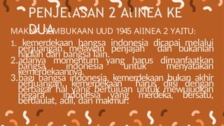 makna pembukaan pada uud NKRI tahun 1945 | PPTX