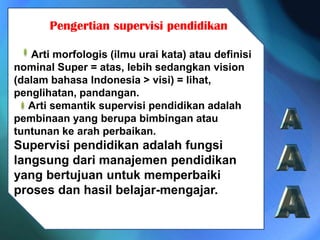 Ppt supervisi pendidikan | PPTX