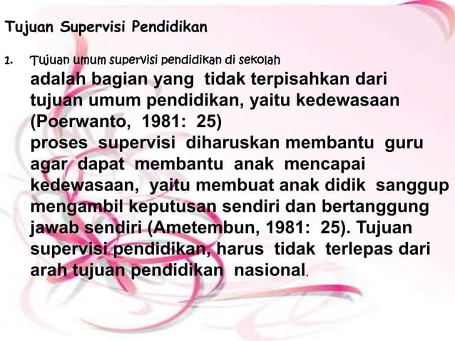Ppt supervisi pendidikan | PPTX