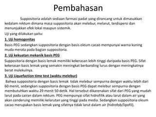 Formulasi dan Teknologi Sediaan Solid: Suppositoria | PPTX