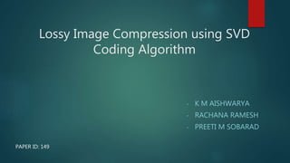 SVD - IEEE WiSPNET 2016 Conference Presentation | PPT