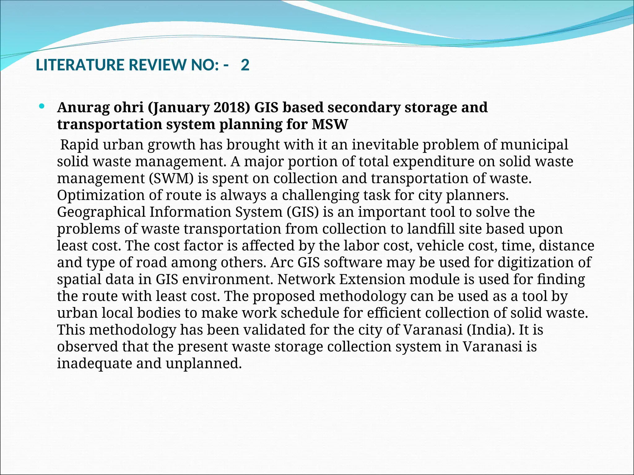 Solid Waste Management Route Optimization | PPT