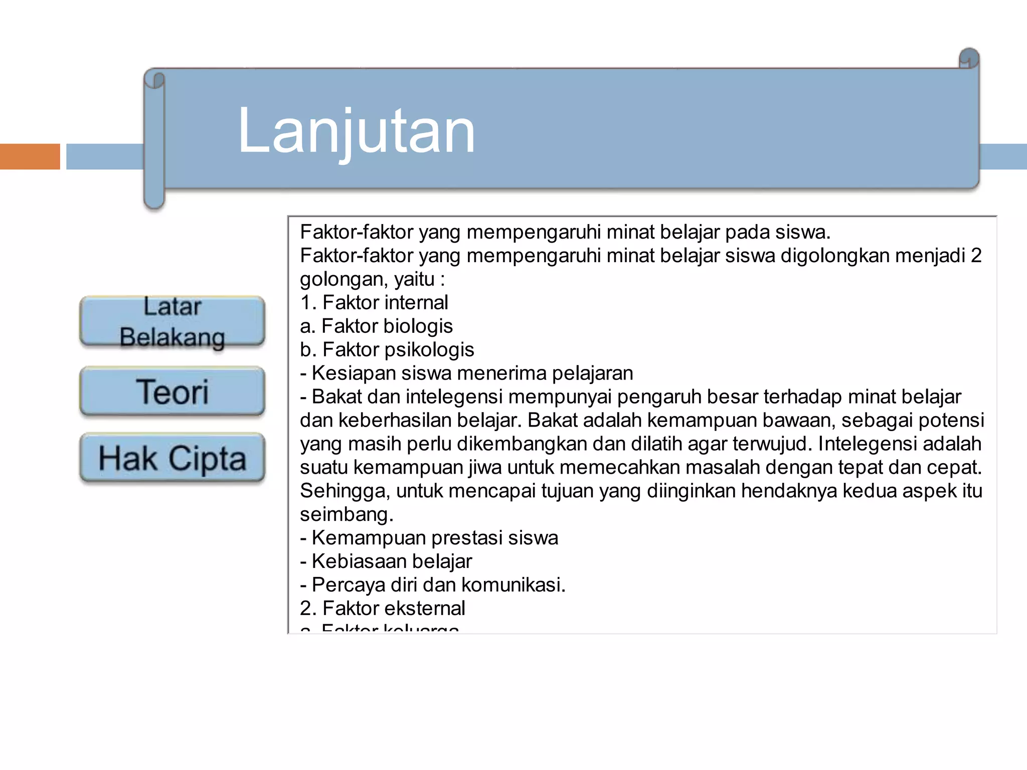 Menumbuhkan minat belajar siswa | PPTX
