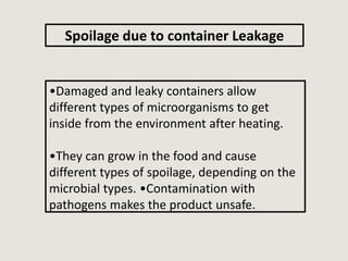 Spoilage of Canned Foods | PPTX
