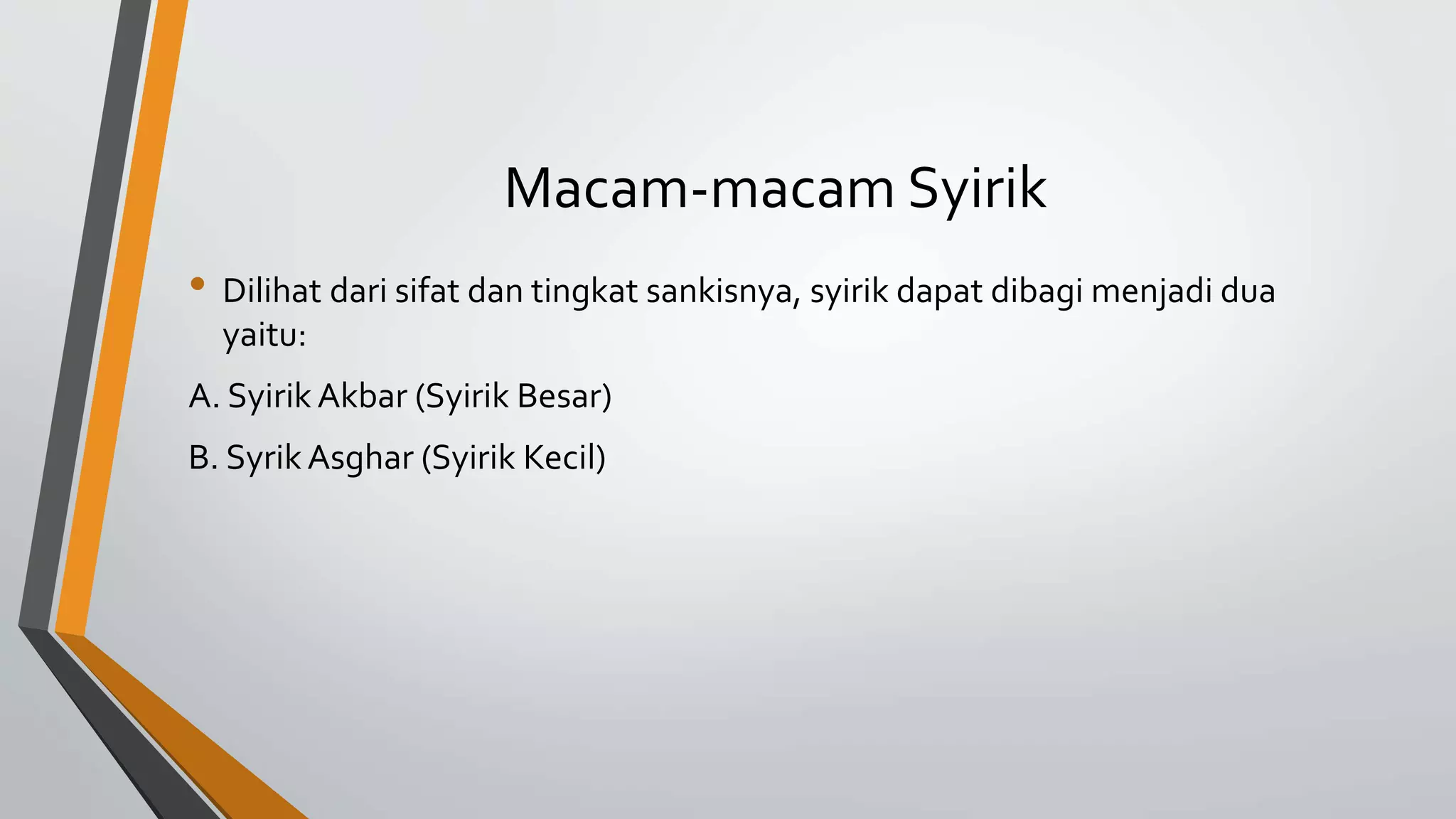 Bahaya Syirik | PPTX