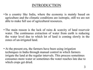 Automatic Irrigation using sensors | PPTX